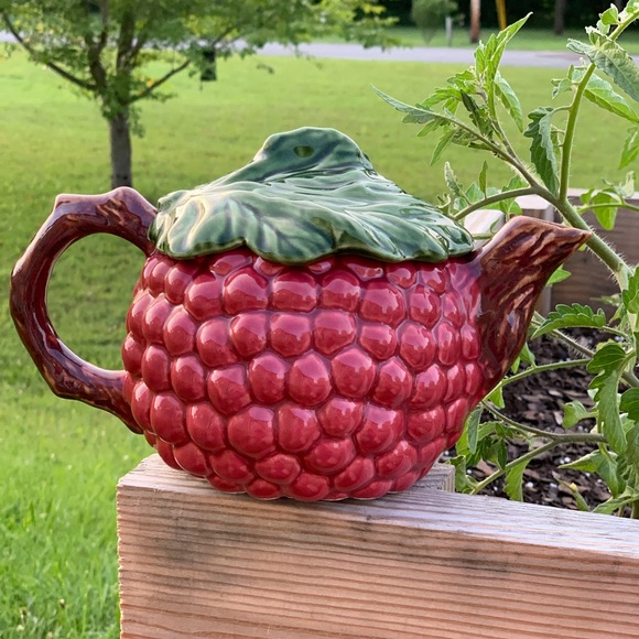 Dining | Vintage Red Grape Tea Set | Poshmark